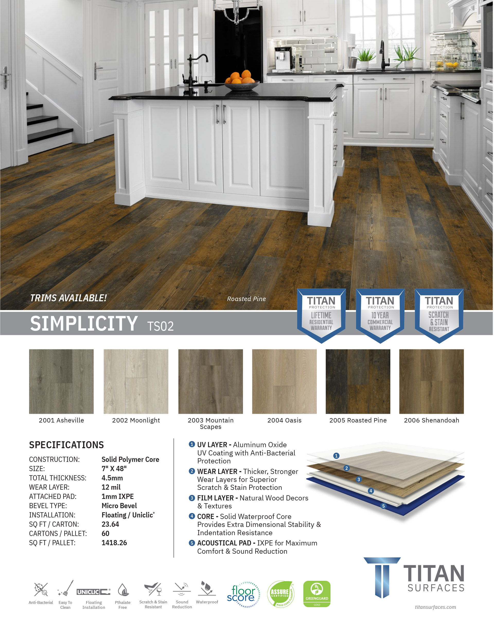 Titan LVT Style Sheet Simplicity